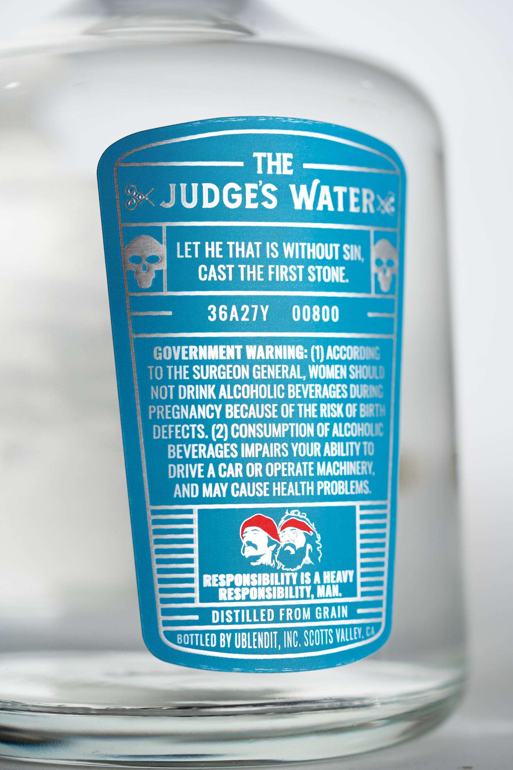 Cheech and Chong's The Judge's Water Vodka Collectors Edition – Liquor ...