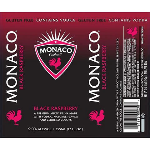 Monaco Black Raspberry Cocktail 12-Oz Can 4-Pack – Liquor Express