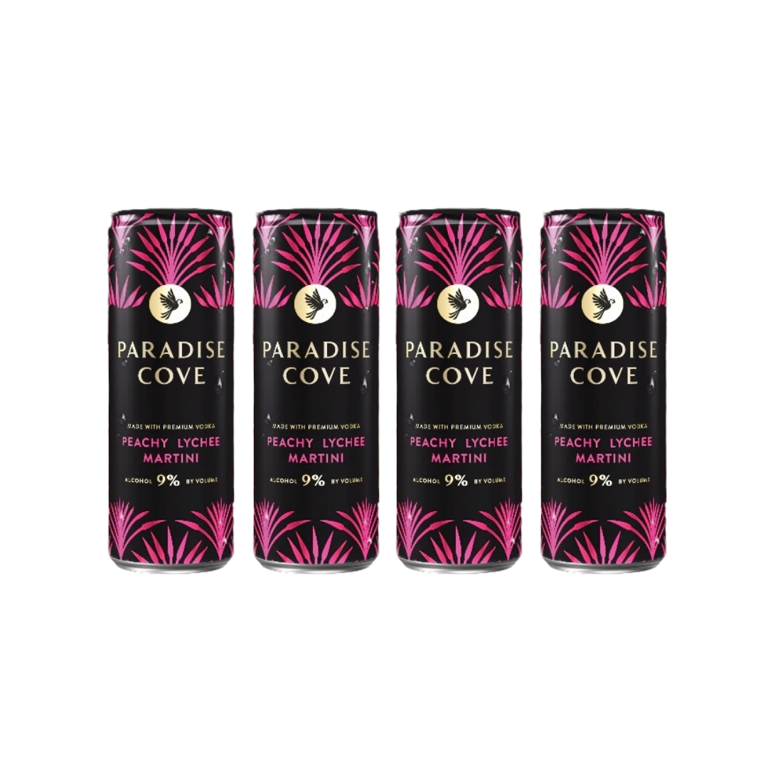Paradise Cove Peachy Lychee Martini Cocktail 12-Oz Can 6-Pack – Liquor Express
