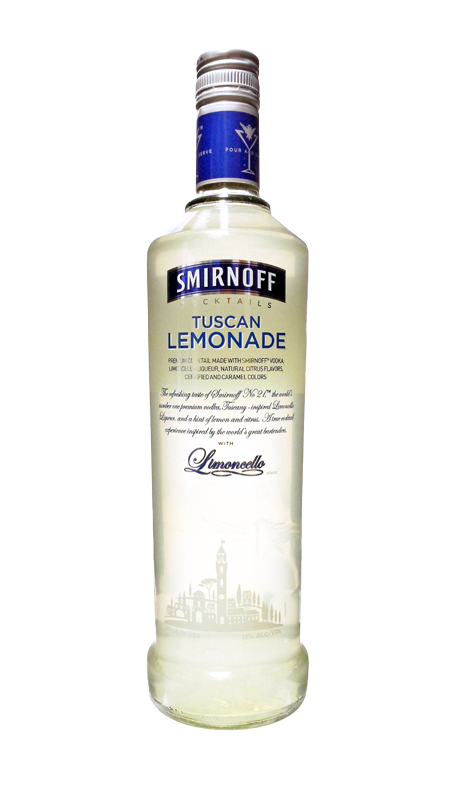 Smirnoff Cocktails Tuscan Lemonade Vodka and Limoncello Liqueur Cockta ...