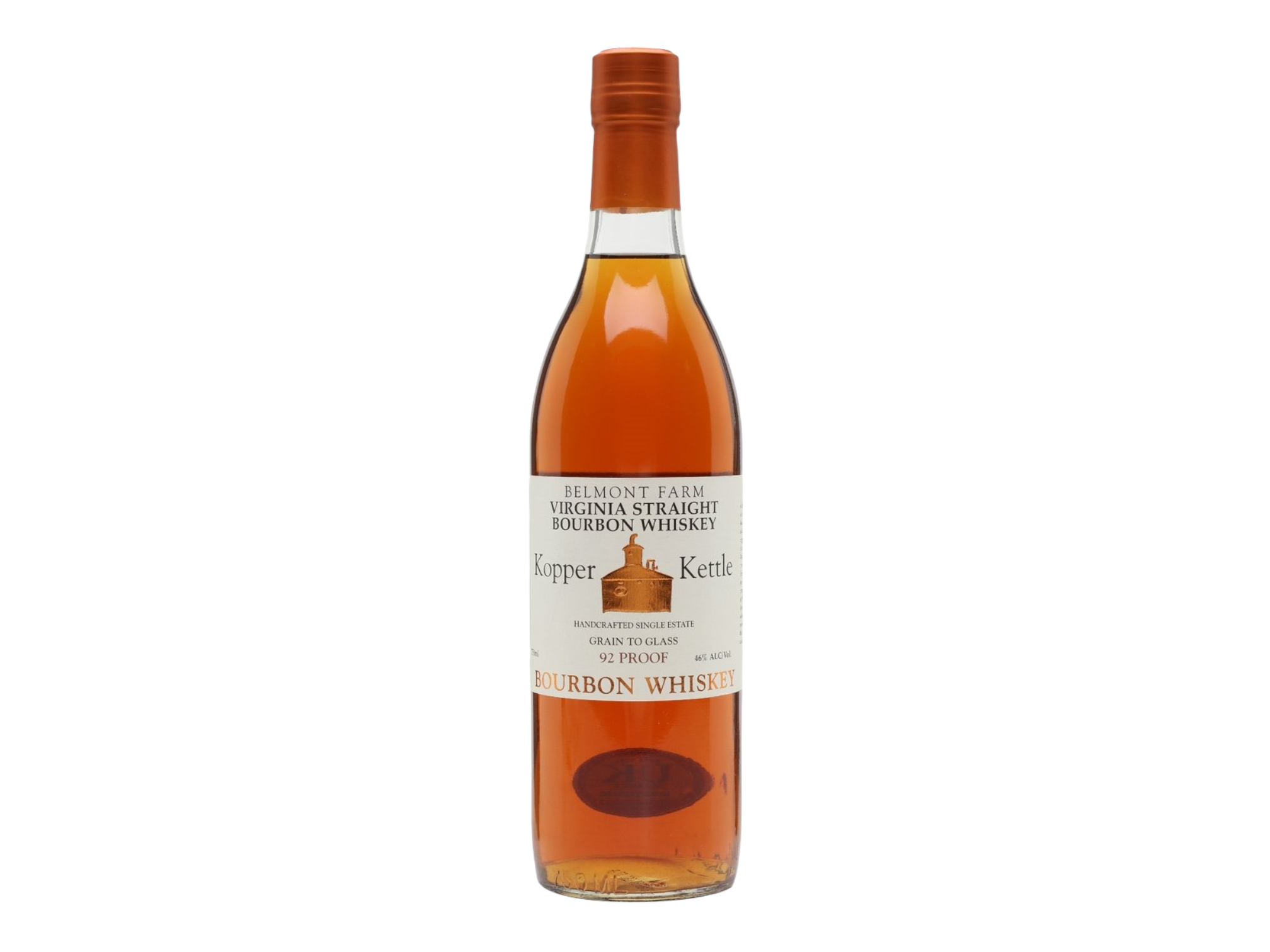 Belmont Farm Distillery Kopper Kettle Straight Bourbon Whiskey 750ml ...