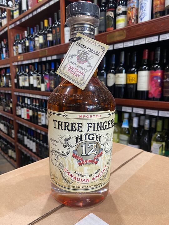 Three Fingers High 12 Year Old Sherry Finished Canadian Whisky 750ml ...